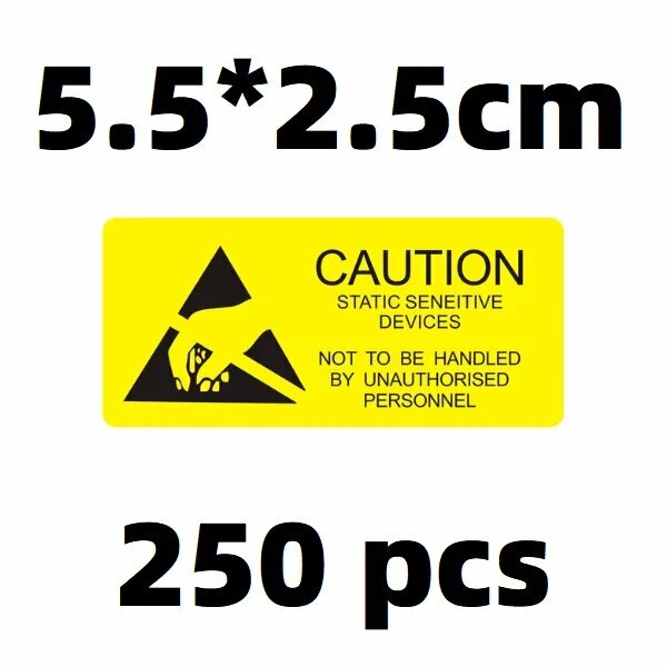 Наклейки CAUTION ESD 5.5x2.5cm, 250шт