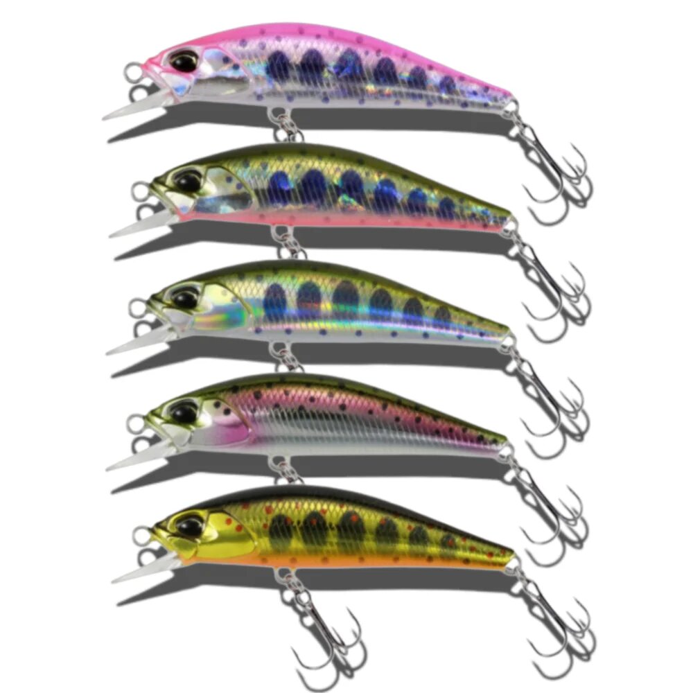 5 шт./лот, 50 мм, 4 г, мини-приманка Minnow Stream Pesca Bait Duo Spearhead Ryuki 50s, тонущая искусственная рыболовная приманка для карпа, форели, щуки