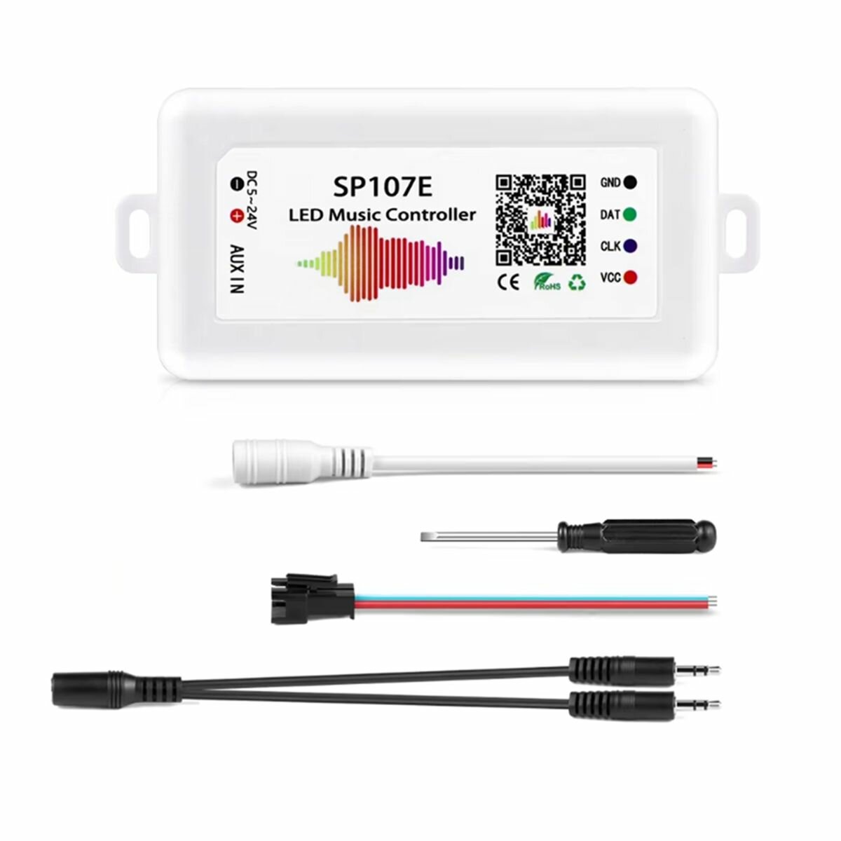 Контроллер светодиодной ленты SP107E Music для WS2812B WS2811 Lights DC5-24V Pixel Control