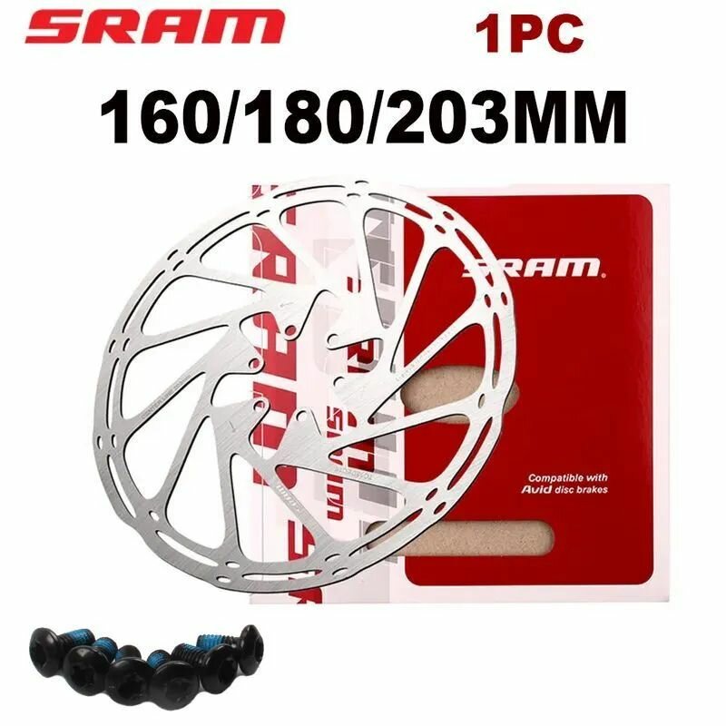 Масляный тормозной диск для горного велосипеда SRAM, 180 мм, тормозной диск с шестью гвоздями