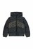 Куртка GUESS Monogram-print logo-patch jacket, размер 7 лет, черный/серый метали...