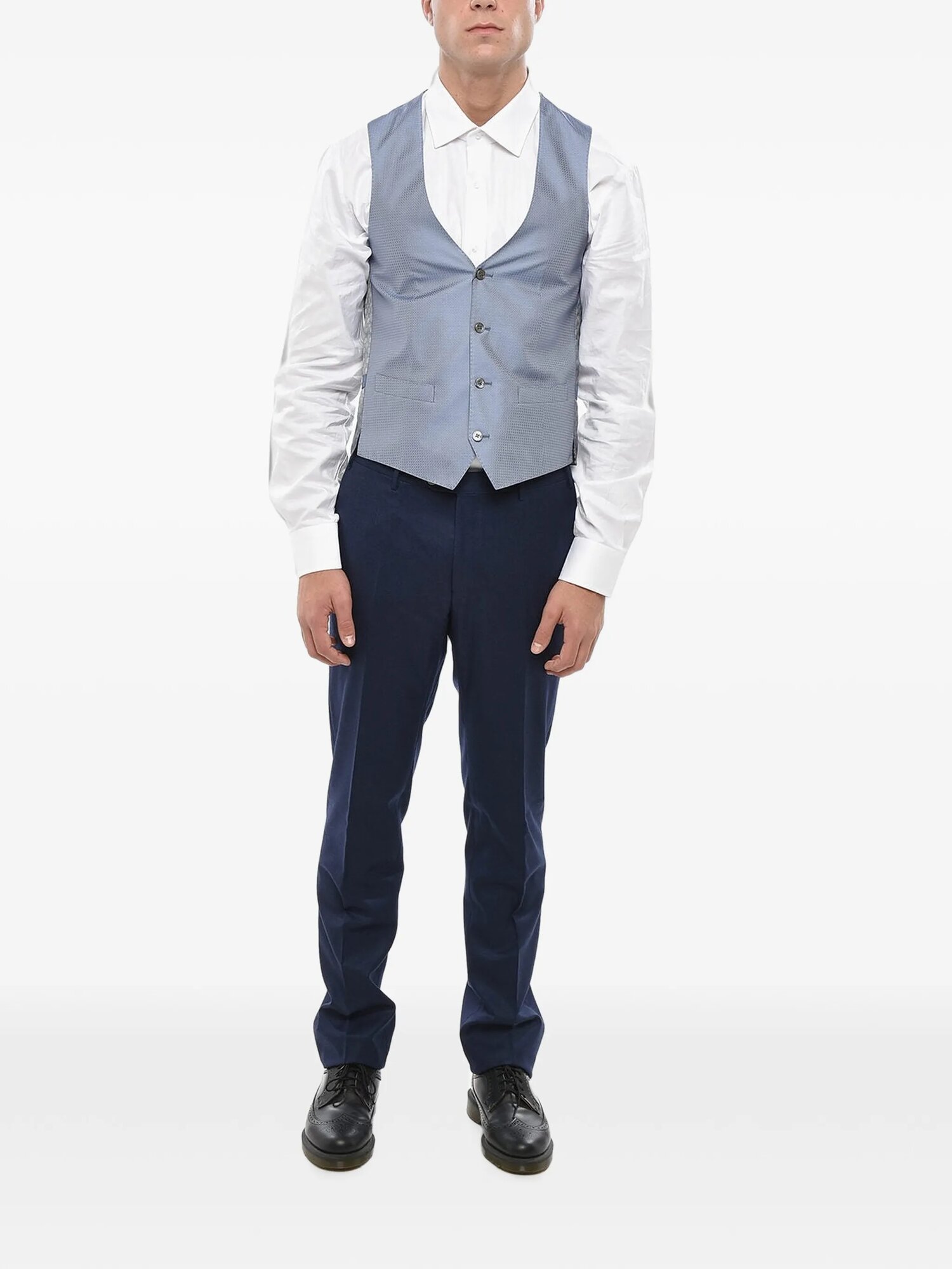 Жилет Corneliani Geometric-pattern silk waistcoat, размер 48 — фото 1