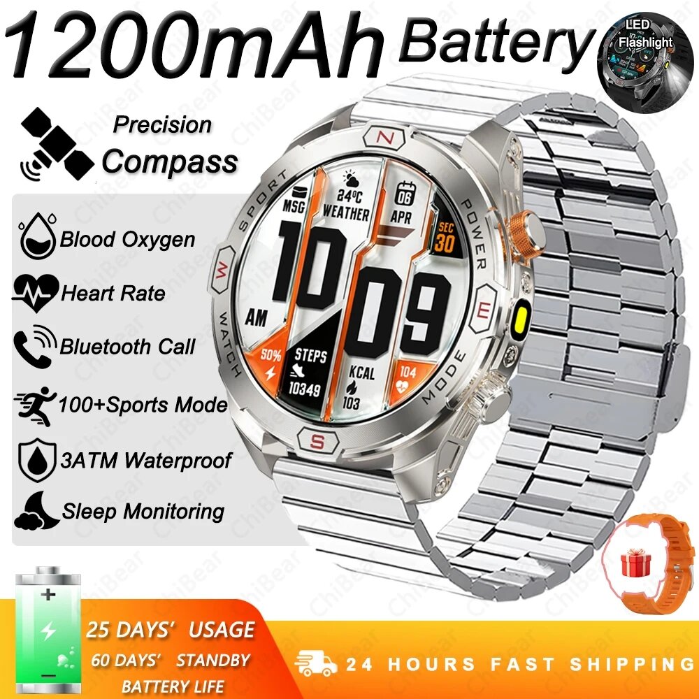 Smart Watch 2026 AB5681G 1200mAh для мужчин DW12 N
