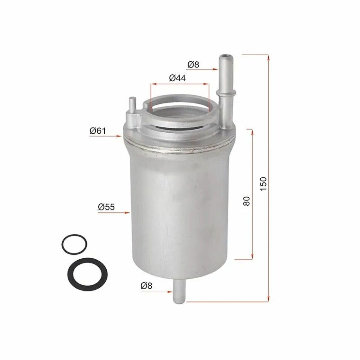 Фильтр топливный AUDI A2/A3 2000-2013 / SKODA FABIA 1999-2008 OCTAVIA 2004-2013 / VAG GOLF / JETTA /