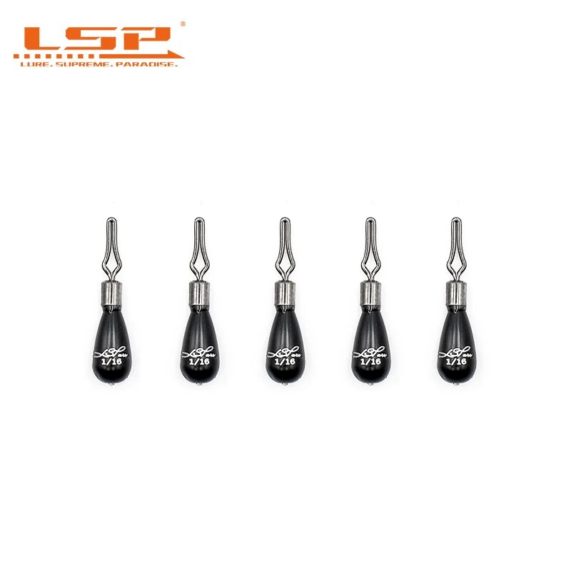 LSP Rig грузило столбчатое вольфрамовое черное Drop shape 1.8g 5pcs