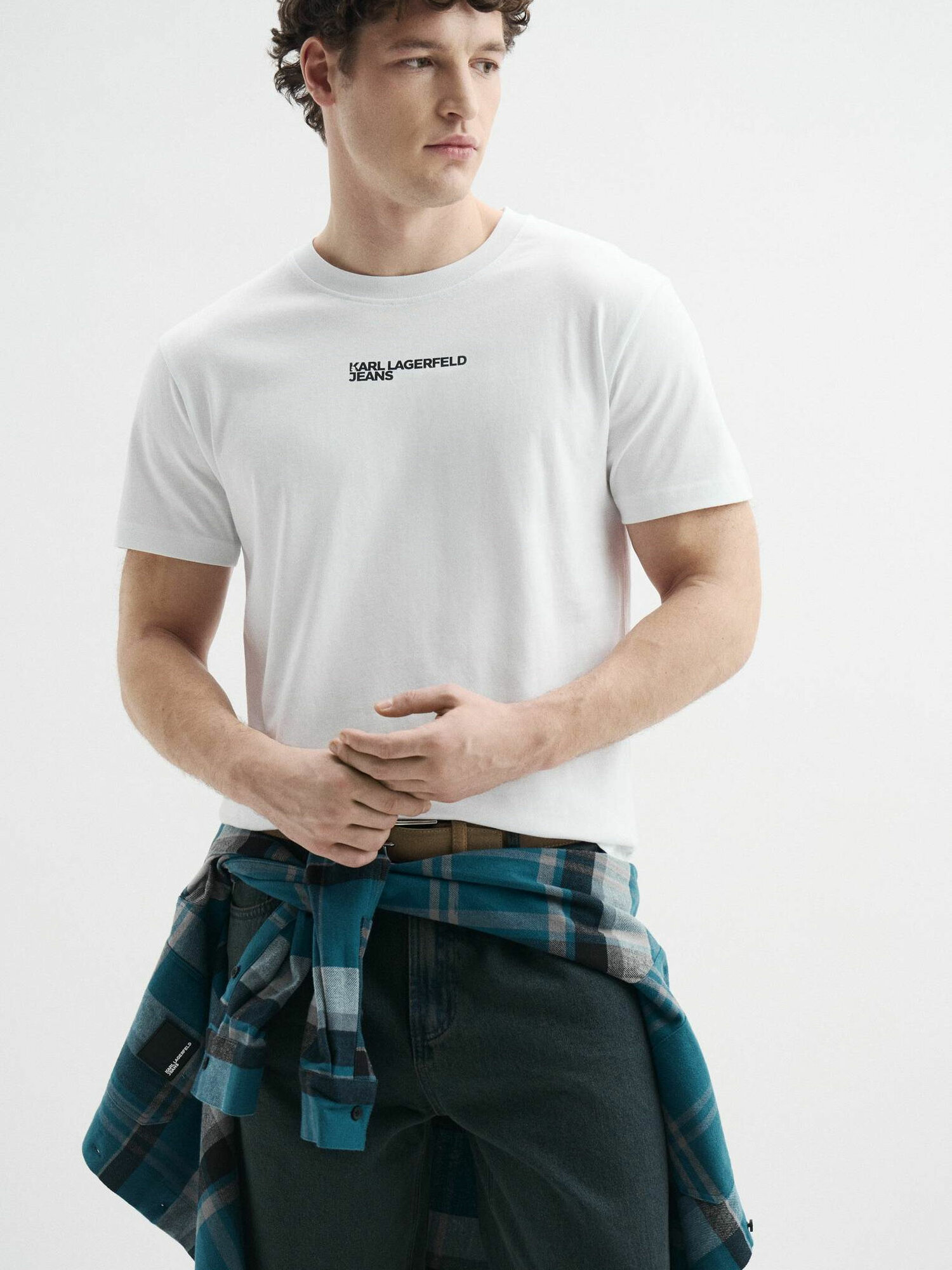 Футболка KARL LAGERFELD JEANS, 1 шт., размер L, белый — фото 1