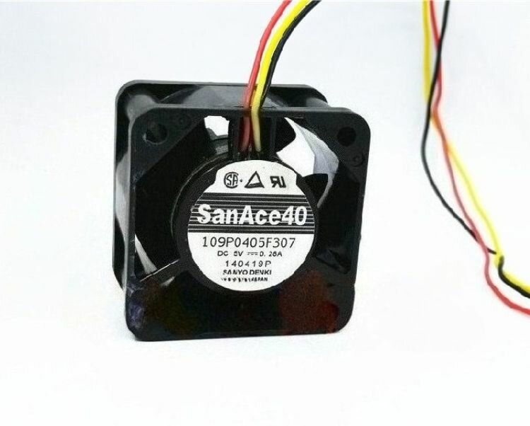 Sanyo 109P0405F307 5V 0.28A 4028 4 см Двойной шариковый подшипник 3 провода вентиляторы -