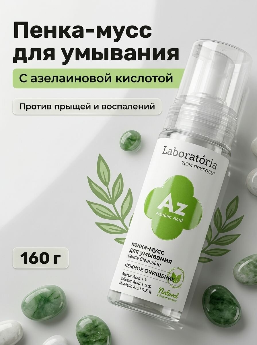 Пенка-мусс для умывания азелаиновая кислота нежное очищение проблемной кожи 160 г