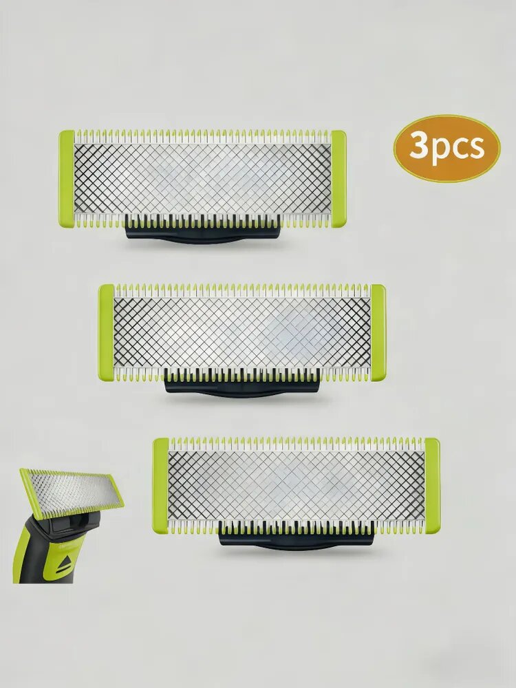 Xiangya YouVogue Oneblade Сменное лезвие для OneBlade Pro QP210 QP220 QP230 QP2520 QP2530 QP2527 QP2533 QP2620,3 шт