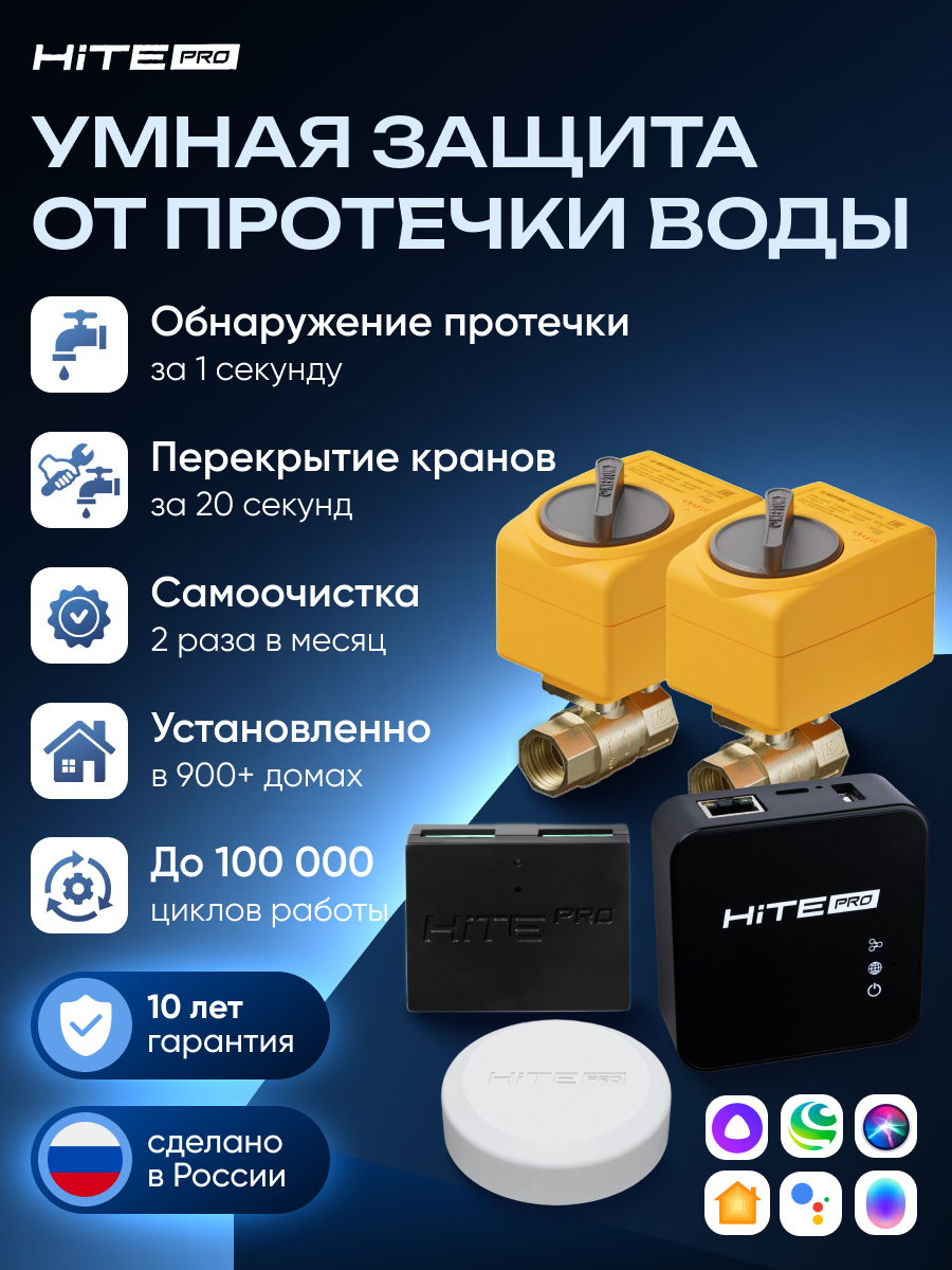 Умная система для защиты от протечки воды HiTE PRO Белый