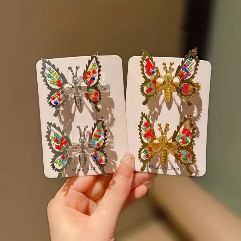 FSUNION Металлические заколки-бабочки 2 шт. Random-2PCS