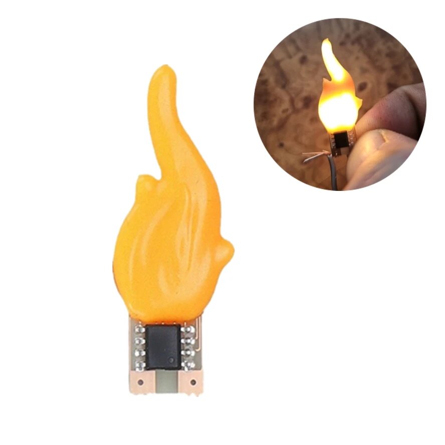 Светодиодные свечи RnnTuu 3В теплый свет 1/5/10 шт B-Flame Filament, 10PCS