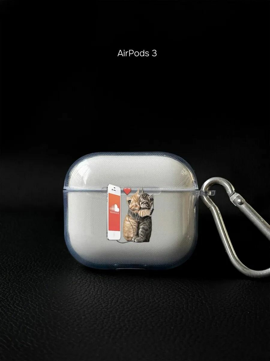 Чехол для наушников AirPods 3 с котиком