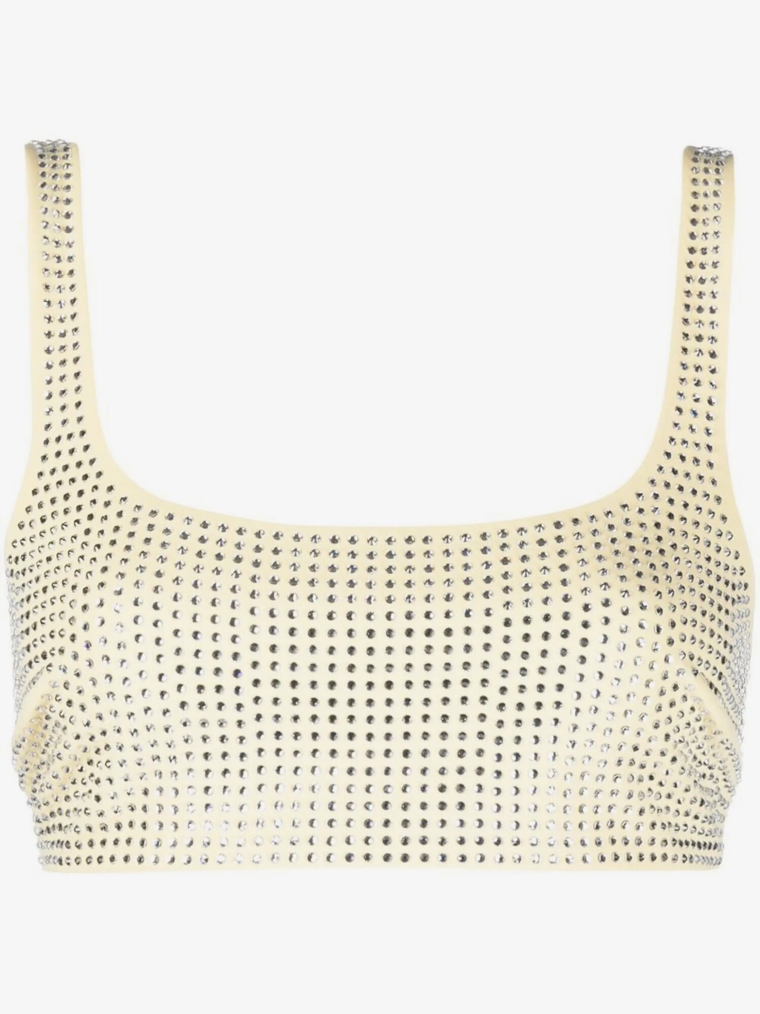 Топ Crystal embellished crop tank top