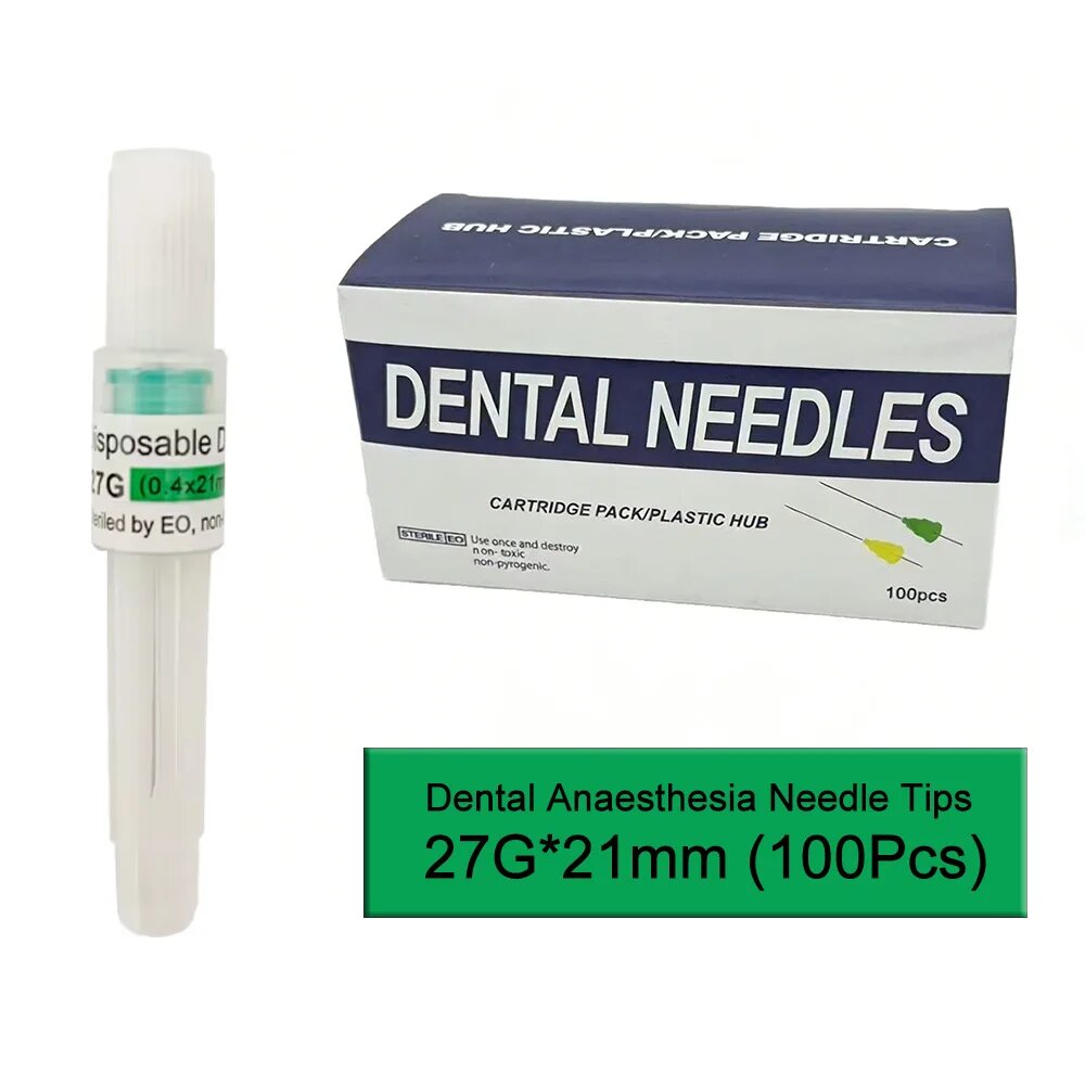Иглы для анестезии 27G*21mm (100шт)