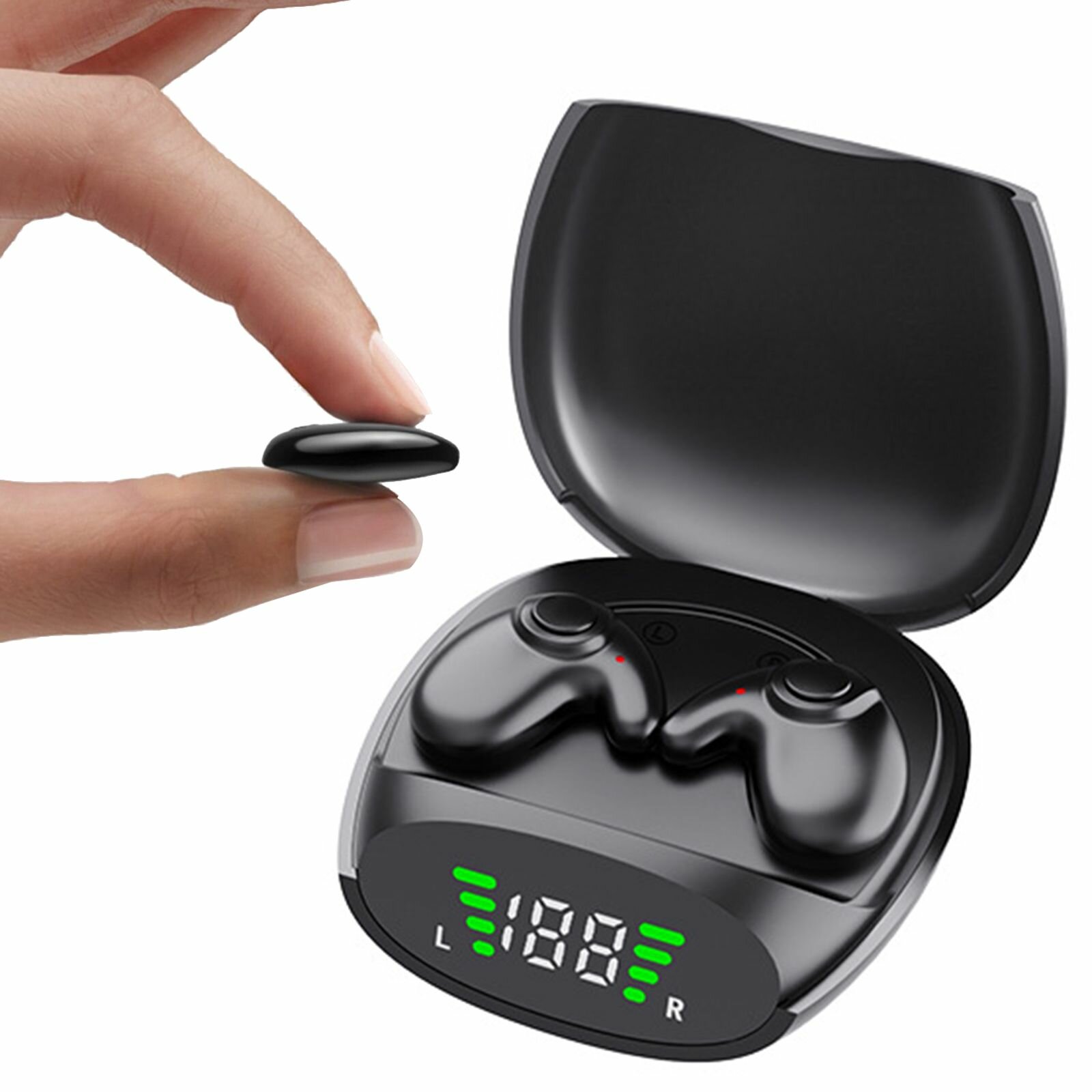Наушники беспроводные с микрофоном MD558D, Bluetooth, USB Type-C, черный гарнитура bluetooth Type-C зарядка
