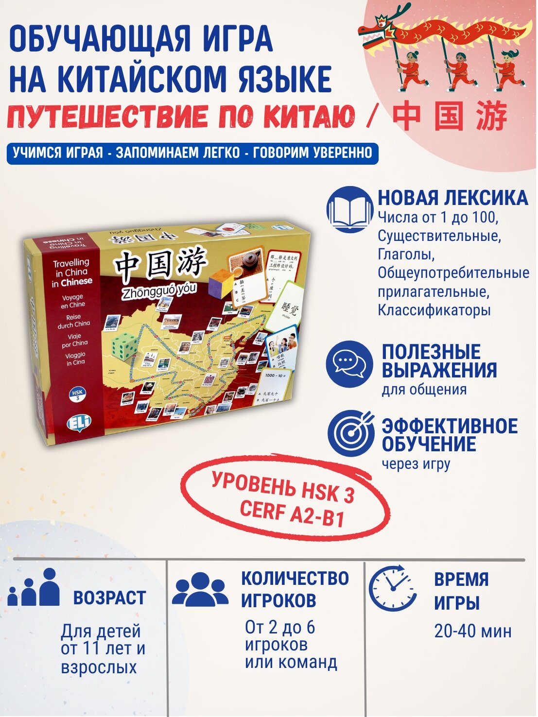 Travelling in China (Zhongguo you) (HSK 3) / Обучающая игра на китайском языке "Путешествие по Китаю"