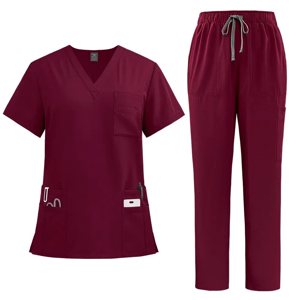 Женский медицинский костюм бордовый, Color: 42168