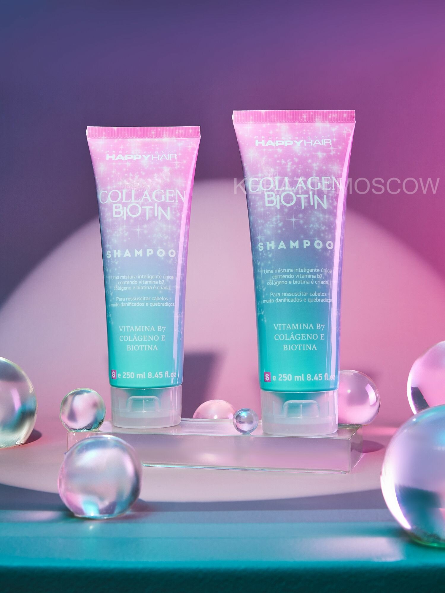 Happy Hair Collagen & Biotin Шампунь без сульфатов 2*250