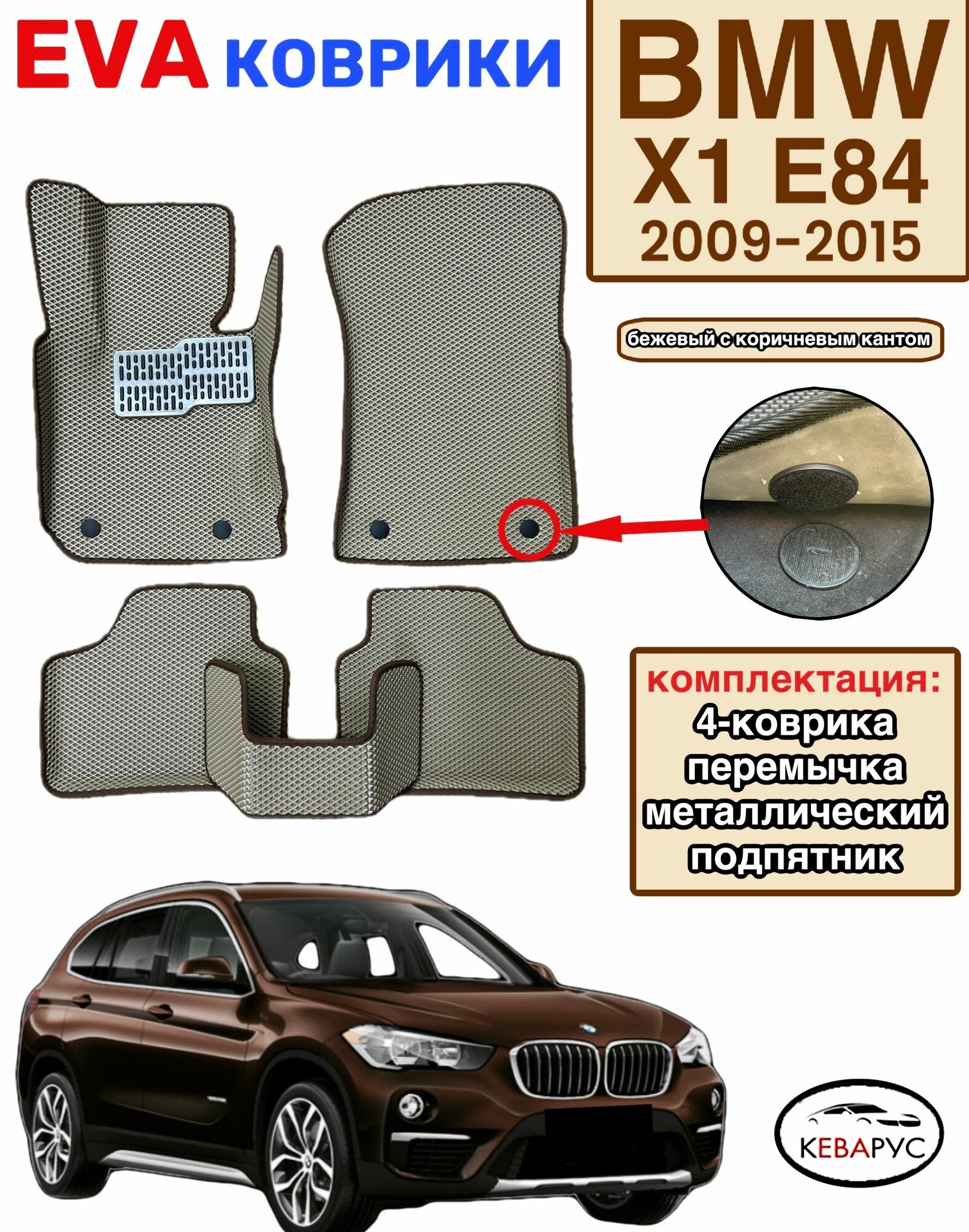 Комплект EVA с бортами для BMW X1 (E84) 2009 - 2015./ БМВ X1 (E84).
