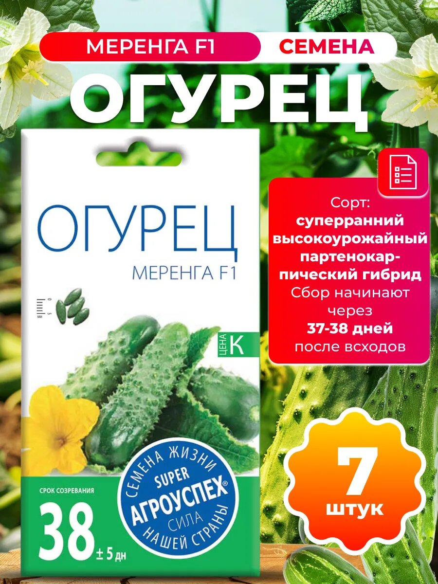 Семена огурца Меренга F1, 7шт