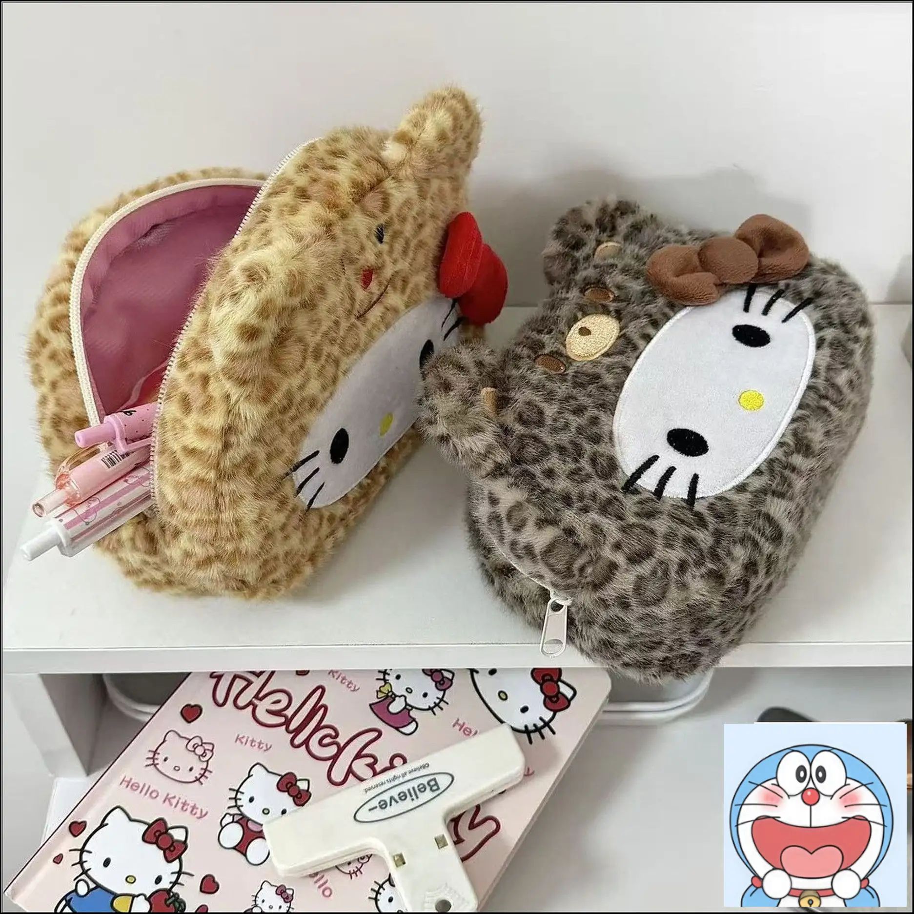Пенал HelloKitty эксклюзивный для детей, мягкий плюш, компактный органайзер для канцелярии — фото 1
