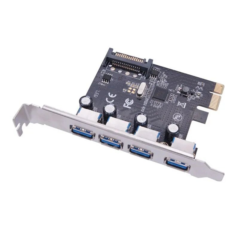K8PCI-E TO USB 3.0 CARD 4 PORTS PCI-EUSB3.0 Компьютерный Адаптер 5 Гбит / С SATA Power Для ПК