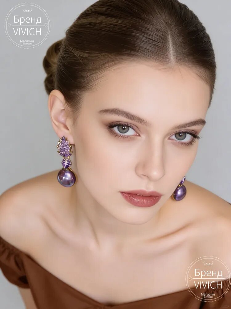 Серьги, бисер