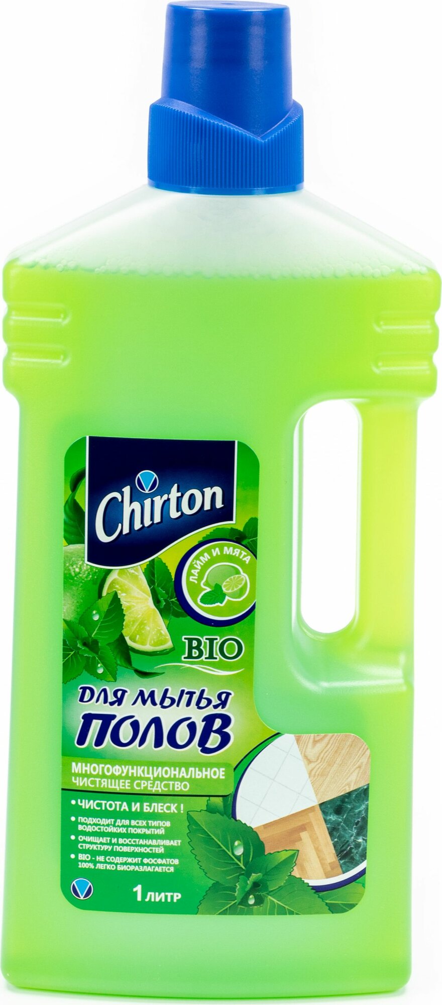 Чистящее средство для мытья пола Chirton / Чиртон Лайм и Мята многофункциональное, 1л / бытовая химия для уборки дома