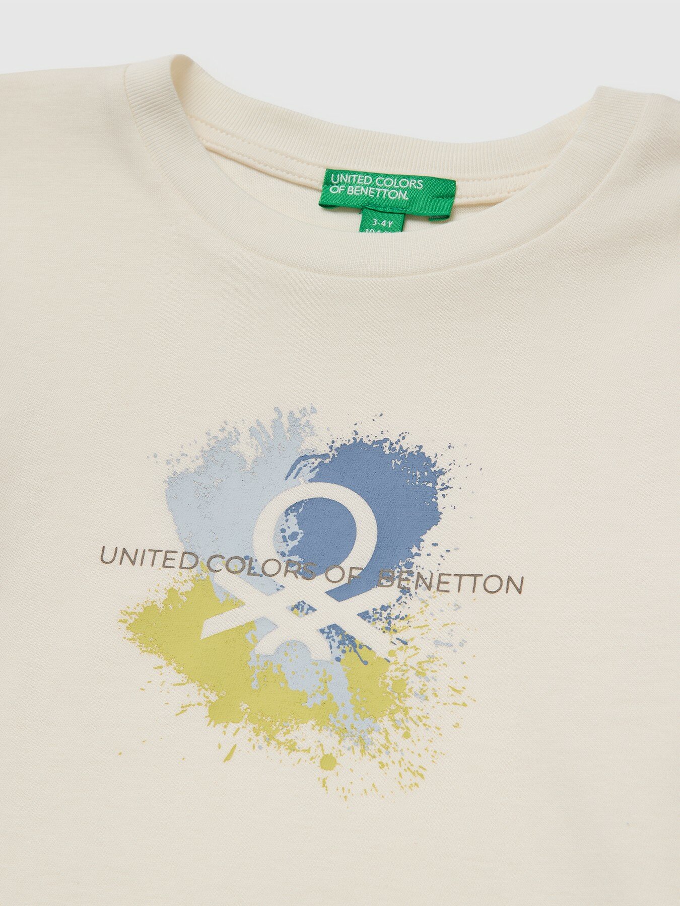 Лонгслив UNITED COLORS OF BENETTON, размер 98, белый — фото 1