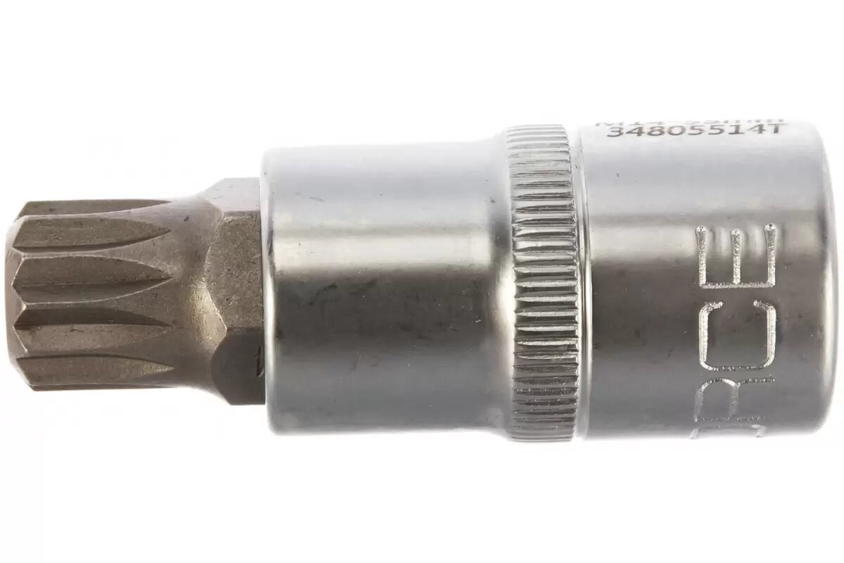 Головка 1/2-бита spline м14 l 55мм с отверст. FORCE арт. 34805514t