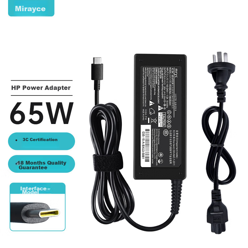 Mryc HP ноутбук зарядное устройство 65 Вт Type-C адаптер 20В3.25А съемный USB-C кабель Цвет：65 Вт Type-C порт