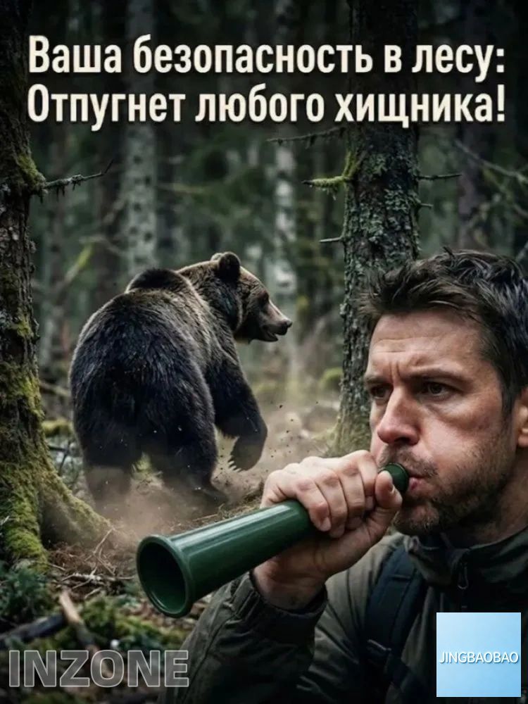 Горн охотничий сигнальный рожок для выживания в лесу, громкий отпугиватель медведей и животных