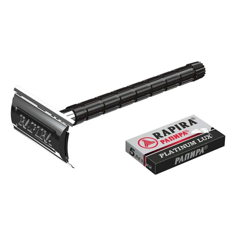 Бритвенный станок Rapira Platinum Lux и лезвия 5 шт