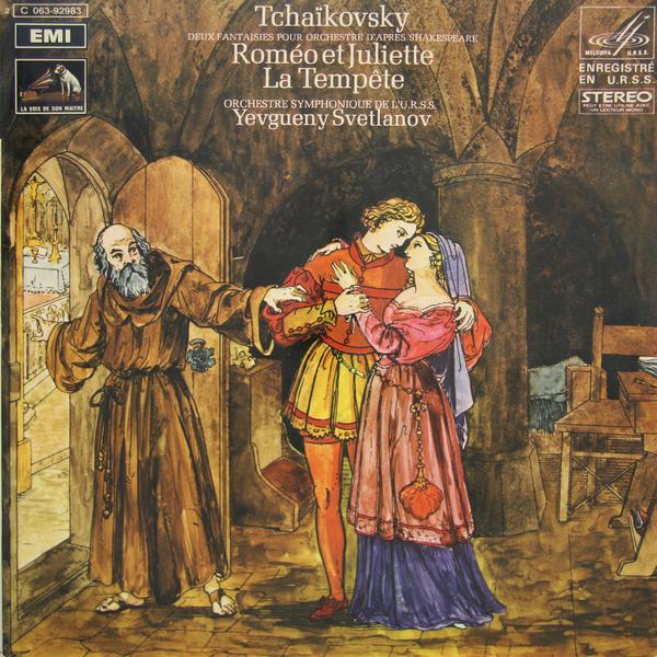 Винтажная виниловая пластинка TCHAIKOVSKY - ROMEO ET JULIETTE, LA TEMPETE (ORCHESTRE SYMPHONIQUE DE L' U. R. S. S.)