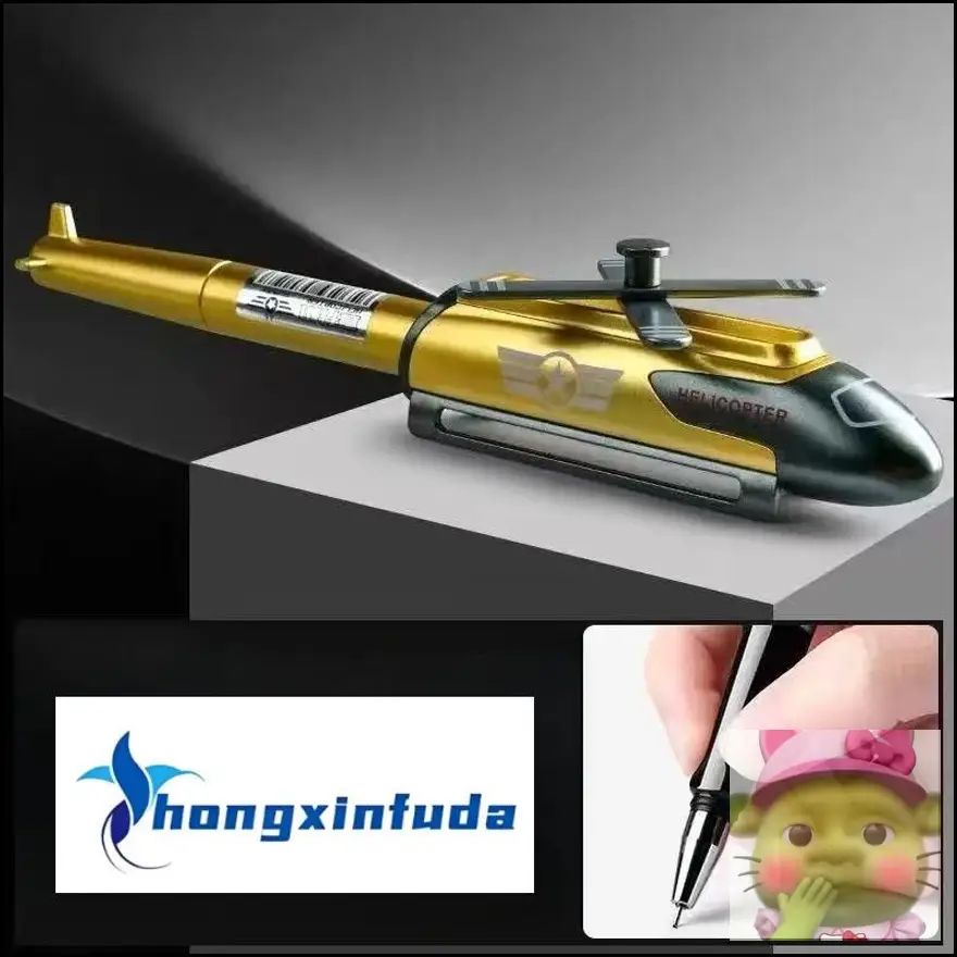 Ручка шариковая Hongxin Fuda, линия 0.5 мм, черный чернил, корпус голубой, пластик, 1 шт