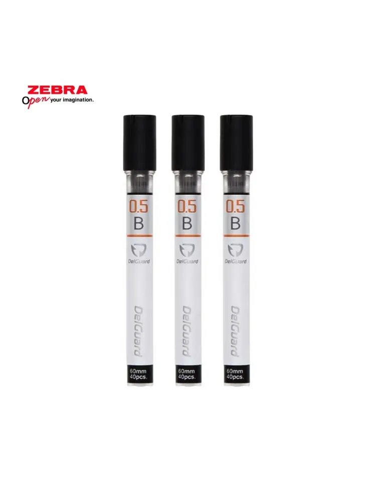 Zebra Грифель для карандаша 0.5 мм, твердость: B (Мягкий), 3 шт.