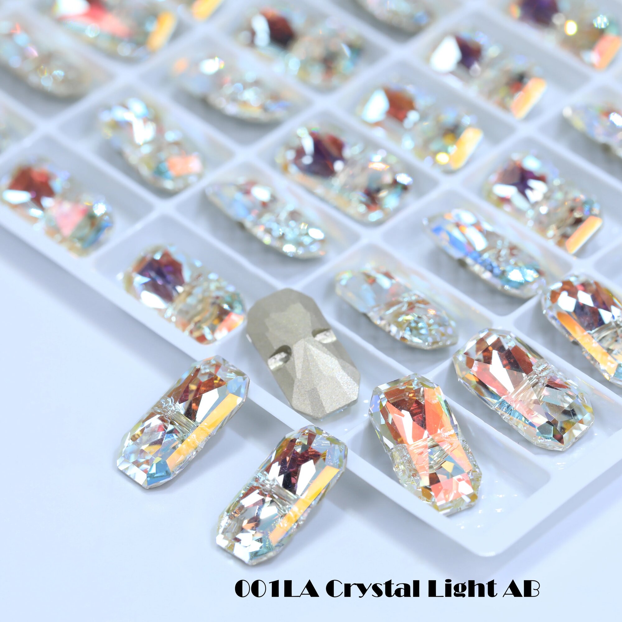 Кристаллы октагон 10x20 мм, LA Crystal Light AB