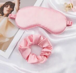Маска для сна RPXBGUCKARHG из искусственного шелка Pink-1