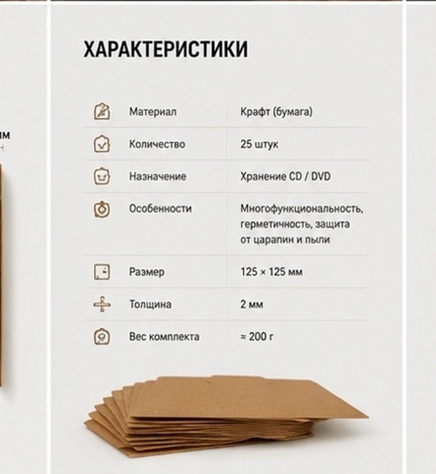 25 Штук Домашние Чехлы Для CD Многофункциональные Обложки Для CD Размер 12.50X12.50X0.20Cm