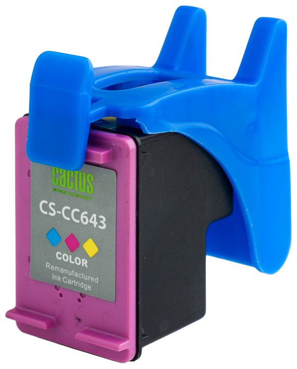 Картридж струйный CACTUS №121 многоцветный, 9мл для HP DJ D1663 D2563 D2663 D5563 F2423 F2483 F2493 F4213 F4275 F4283 F4583 PS C4683 C4783 с чипом (CS-CC643)
