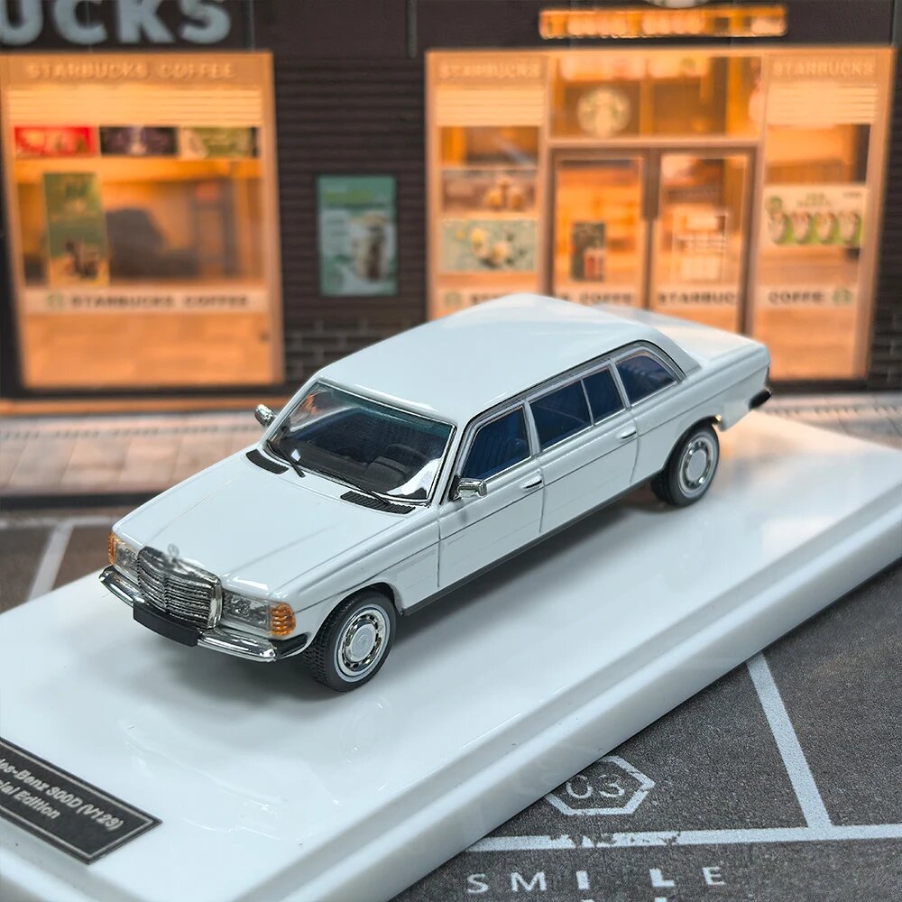 Коллекционная модель автомобиля GOC Mercedes-Benz V123 W123 Limo бирюзовый 1:64 B