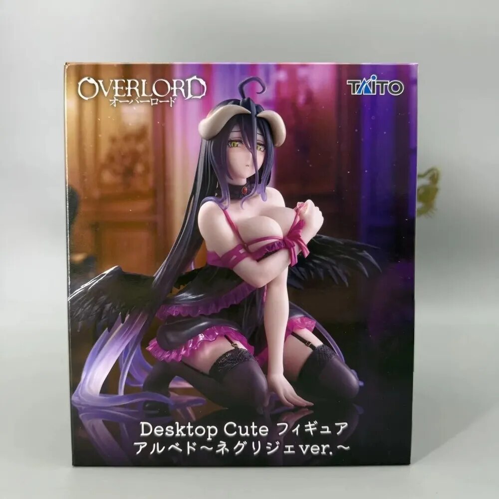 Фигурка Альбедо из аниме Overlord TAITO Desktop Cute, 13 см, коллекционная фигурка суккуба на коленях, подарок для фанатов аниме