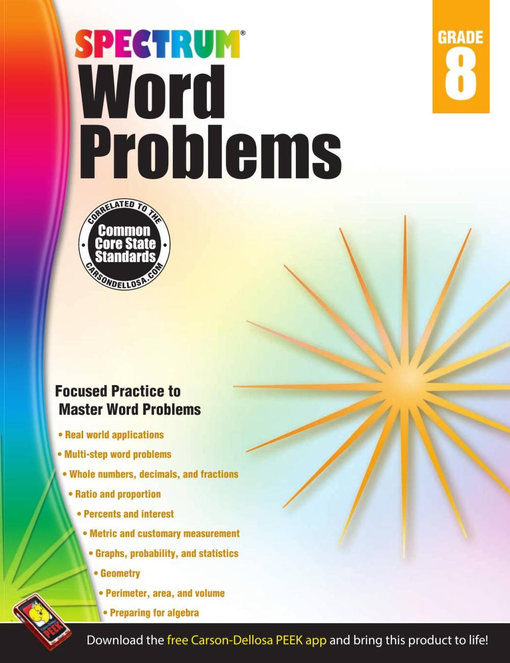 Spectrum Word Problems, Greade 8 Reprinted books
