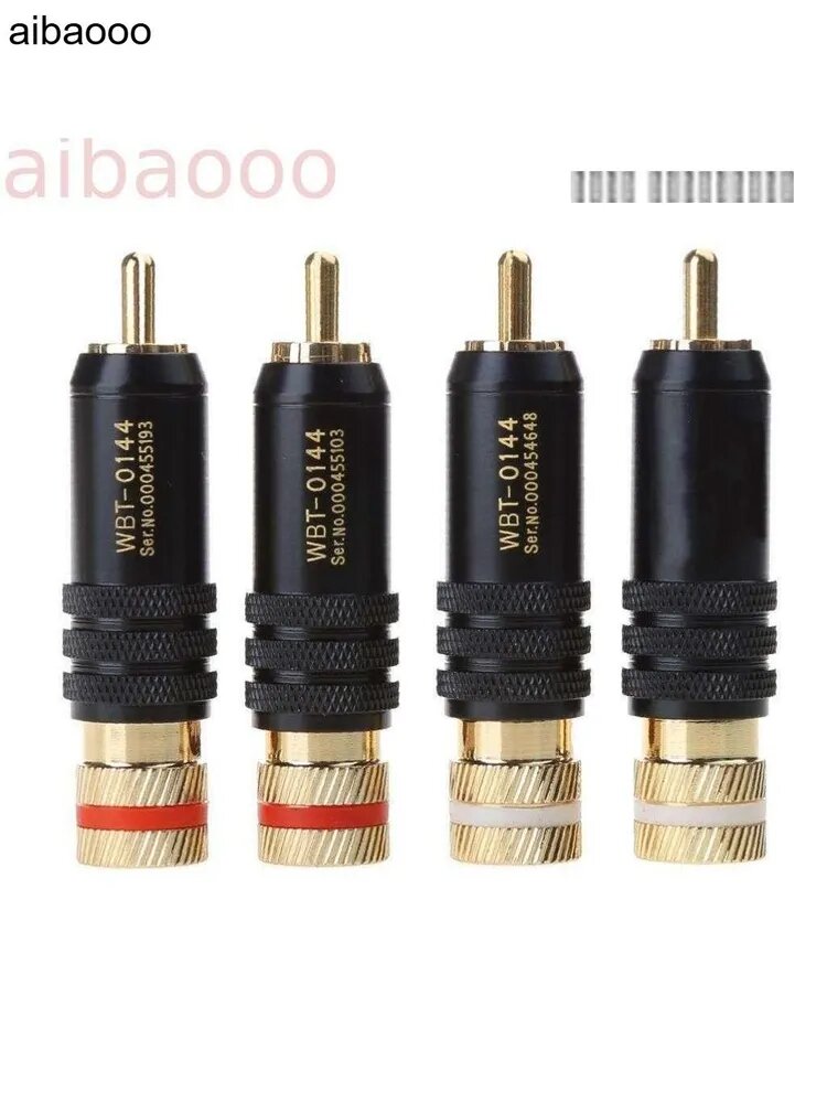 2 шт. RCA разъемы WBT-0144 (золотые, красные и белые)