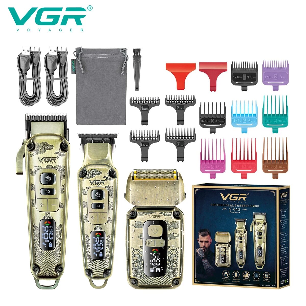 Электрическая машинка для стрижки VGR V-697, цвет 642 USB