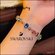 Браслет-цепочка, кристаллы Swarovski, мультиколор