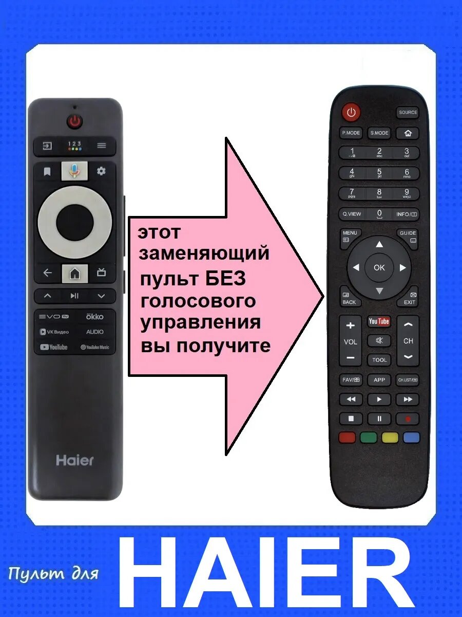 Пульт для HAIER 43 LED H1, 43 LED H1 43, 43 LED S2