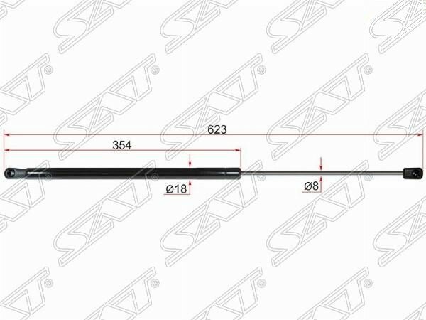 Амортизатор крышки багажника SAT ST-1747492 Ford Focus 10-19 справа слева