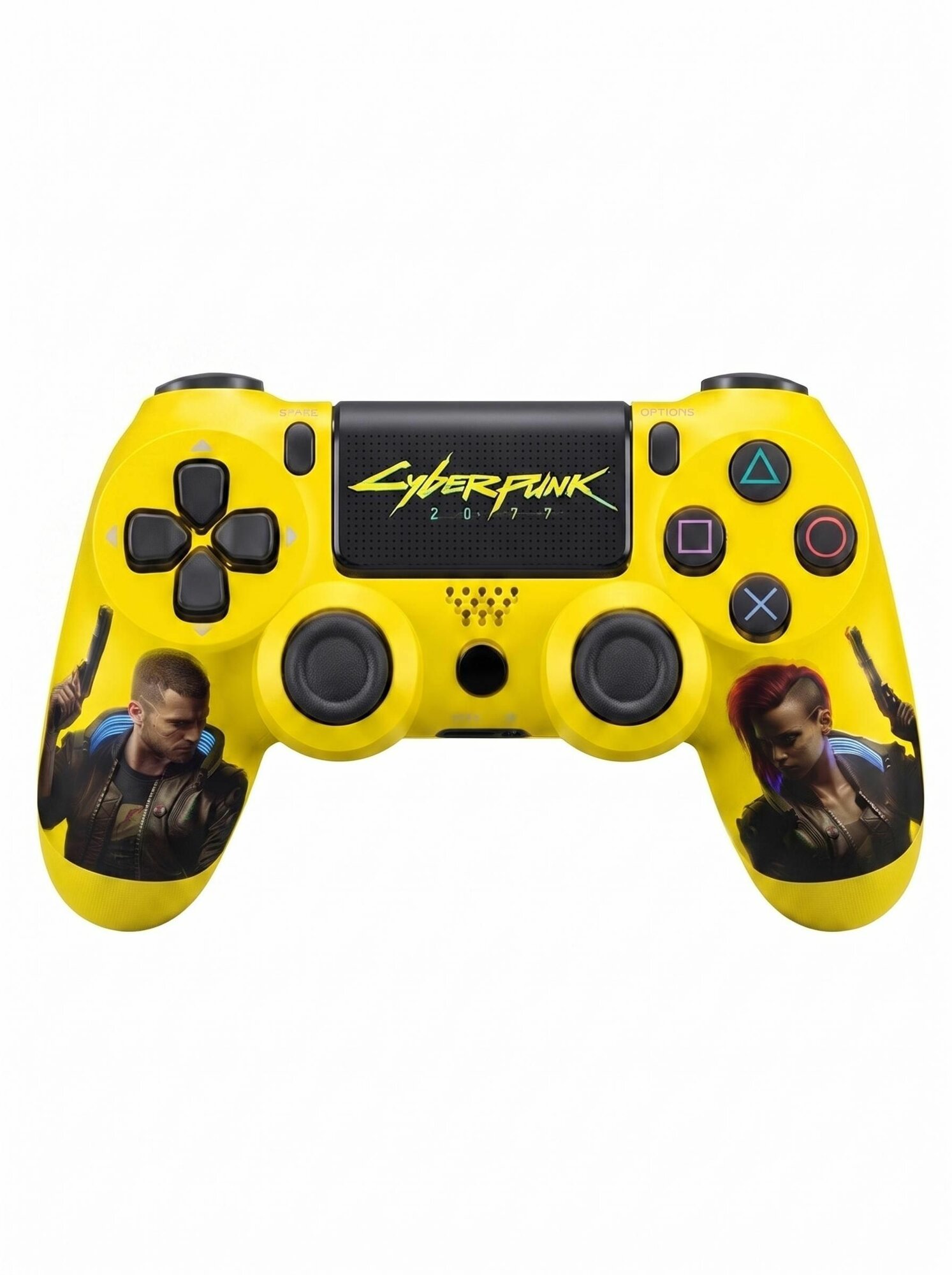 Геймпад для консоли PS4 Wireless Controller DualShock (Cyberpunk)